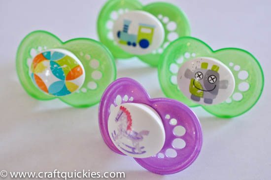 Glittered Pacifier Makeover Tutorial