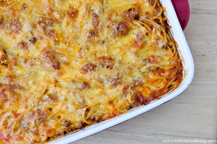 Grandma's Zesty Baked Spaghetti