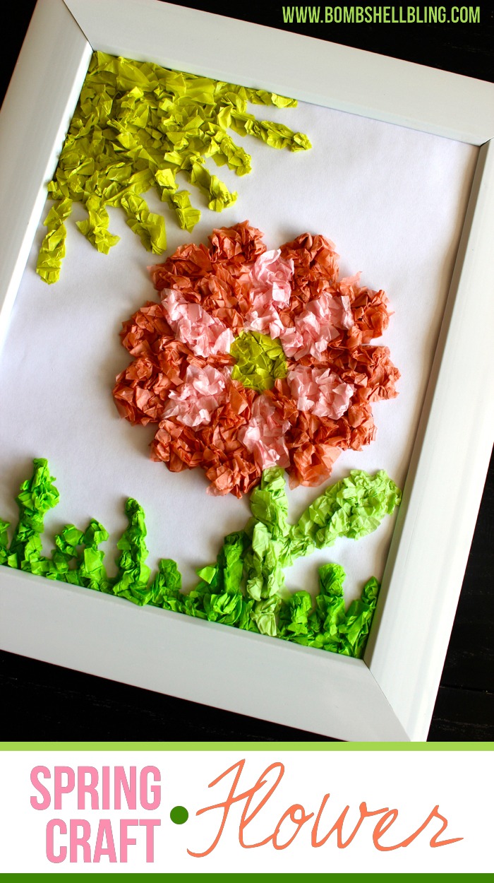 Spring Tissue Paper Kid Craft - Bombshell Bling
