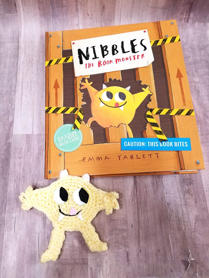 Nibbles the Book Moster Crochet Bookmark